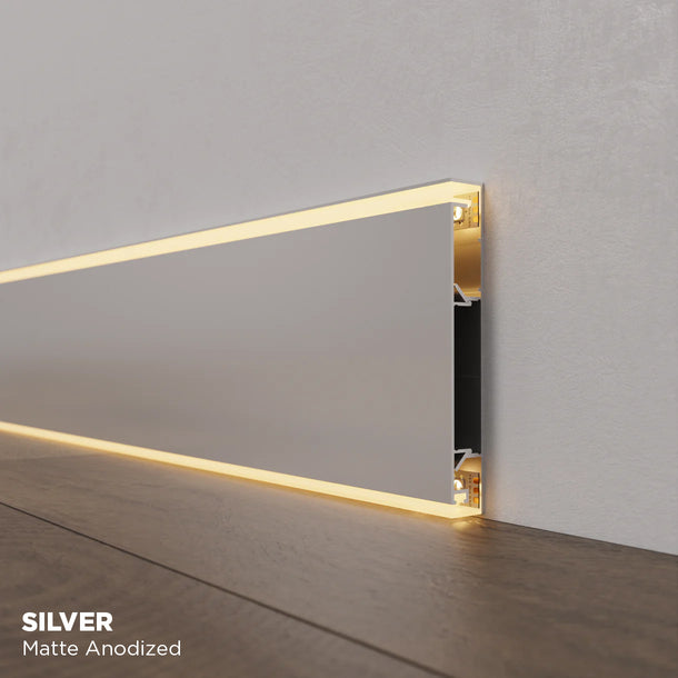 Luceo Aluminium LED Baseboard (32'9 in / 10 lm.) – Mox Profile Systems