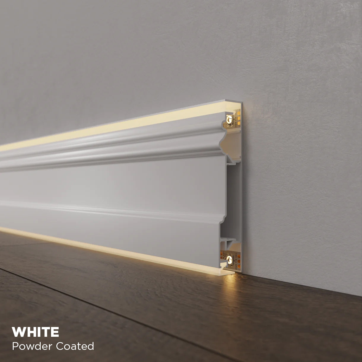 32 FEET KIT - Leux Aluminium LED Baseboard Moulding (32'9 in / 10 lm ...